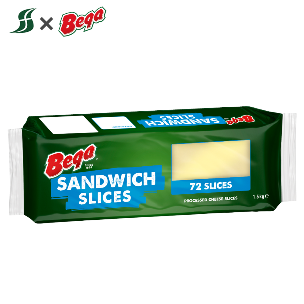 CHEESE CHEDDAR SLICES PROCESSED 1.5KG(8) BEGA PROCESSED 1.5KG(8) BEGA ...
