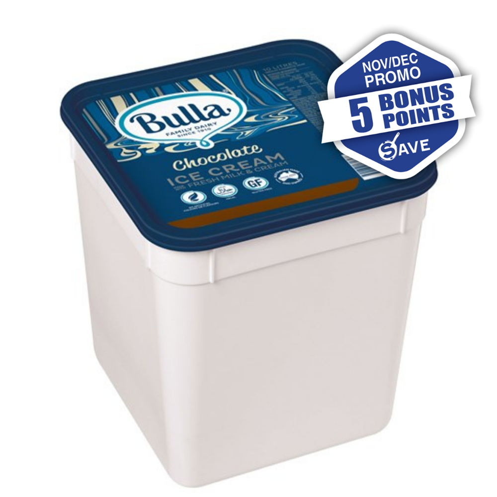 ICECREAM CHOCOLATE 10LT BULLA 10LT BULLA - Superior Foods