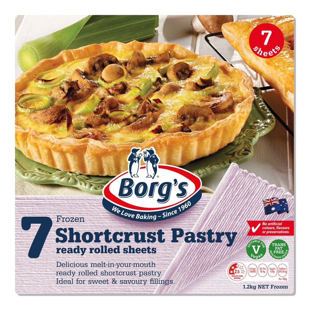 SHORTCRUST PASTRY BORGS SHEETS 1.2KG (10) # RFP2021 BORGCRAFT ...
