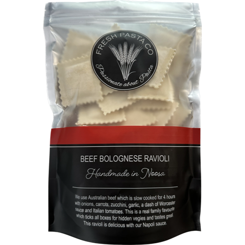 BEEF BOLOGNAISE RAVIOLI 500G (10) # FRP03 FRESH PASTA CO. - Superior ...
