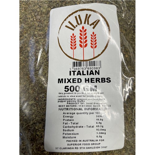 HERBS ITALIAN 500GM ILUKA - Superior Foods - Superior Foods