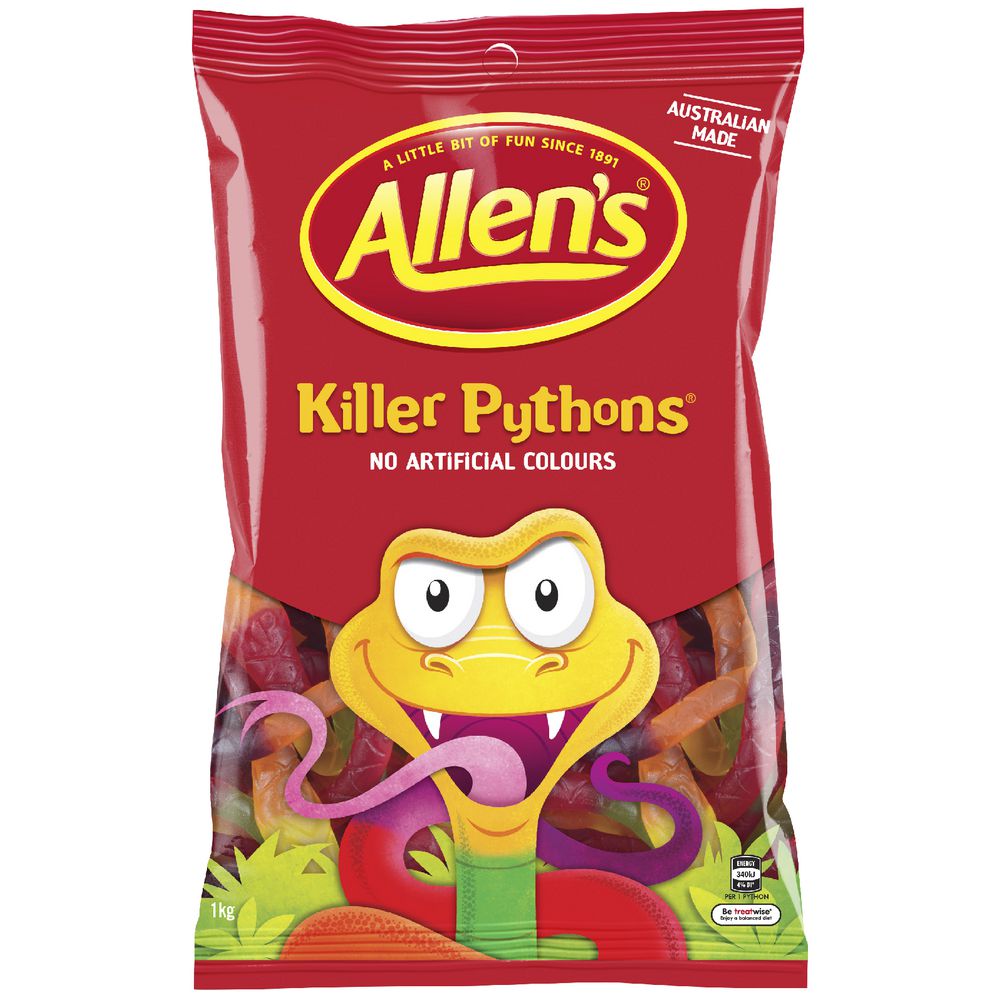 LOLLY PYTHONS KILLER 1KG(6) ALLENS 1KG(6) ALLENS - Superior Foods
