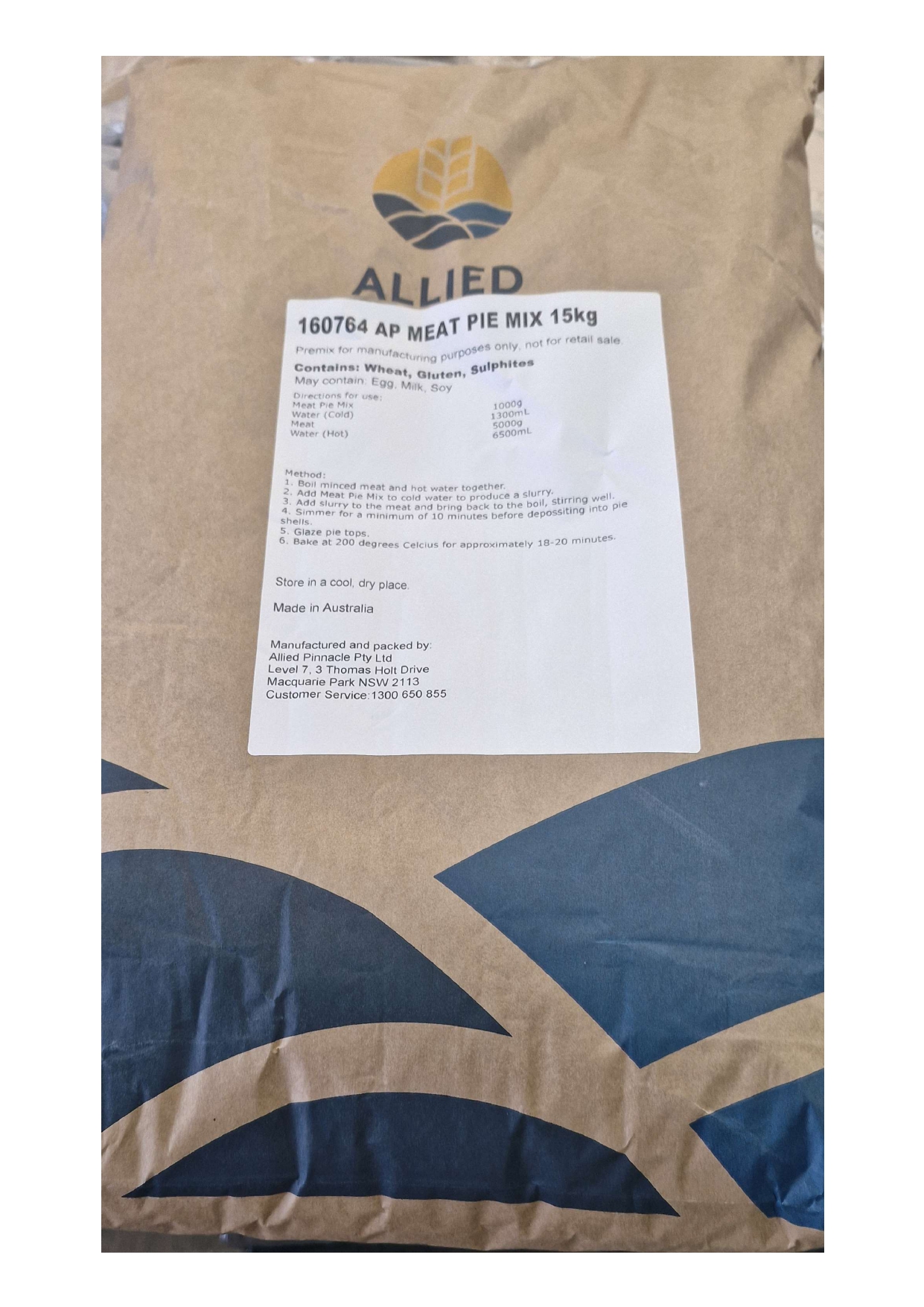 MEAT PIE MIX 15KG # 160764 ALLIED PINNACLE - - Superior Foods