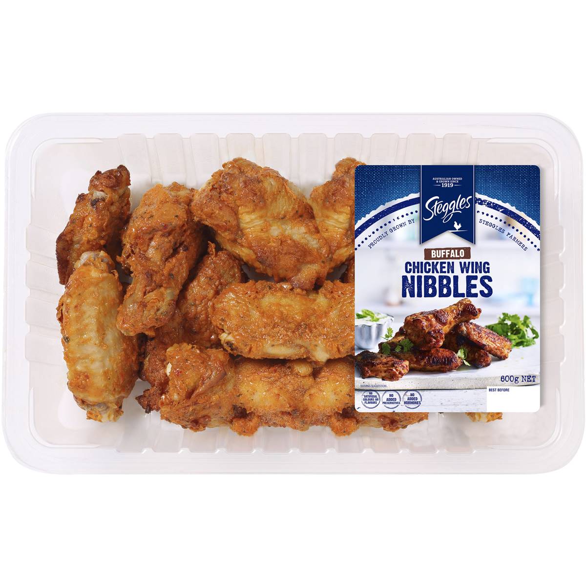CHICKEN BUFFALO WING NIBBLES 1.5KG(4) STEGGLES 1.5KG(4) STEGGLES ...