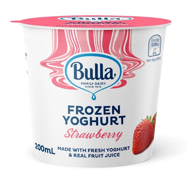 YOGHURT CUPS FROZEN STRAWBERRY (36 X 200ML) # 5000469 BULLA - Superior ...