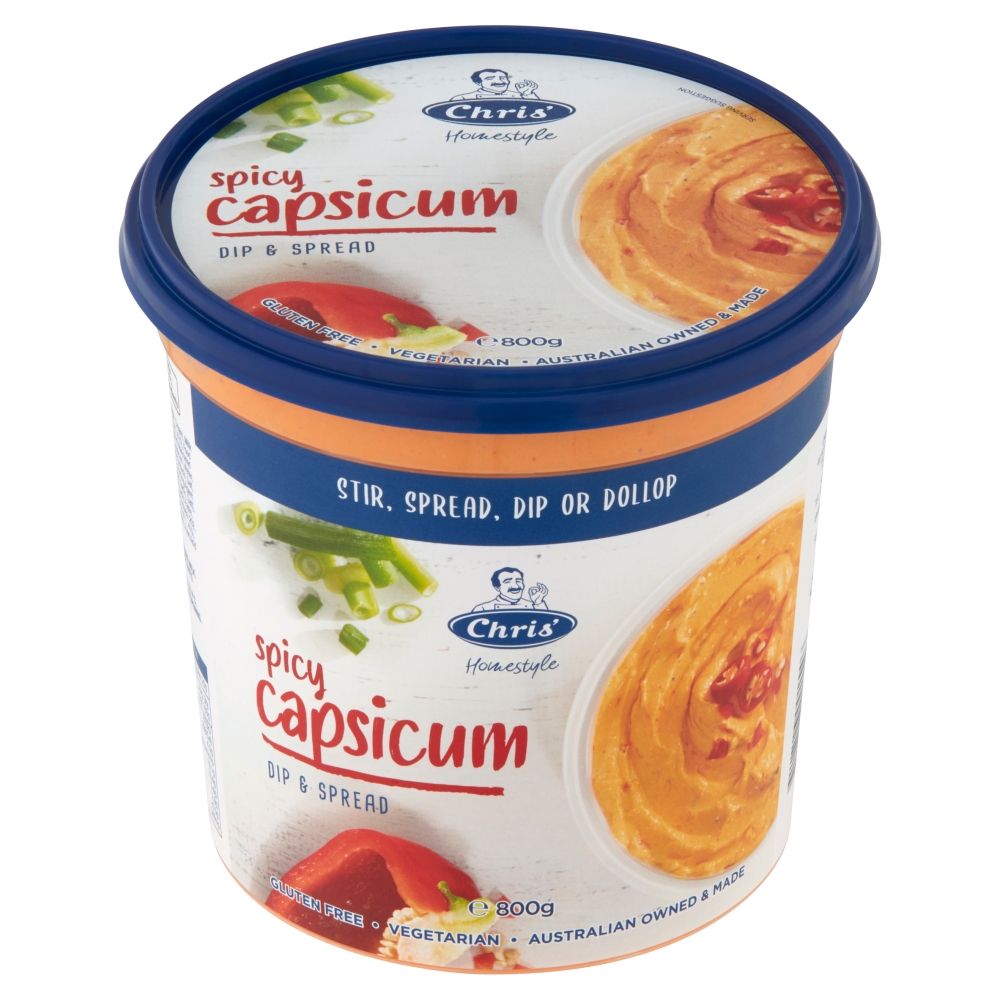 DIP SPICY CAPSICUM 800GM(6) # CHRIS' DIPS - Superior Foods - Superior Foods