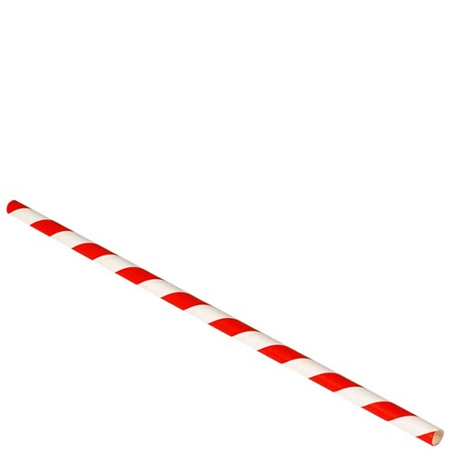 STRAWS PAPER RED WHITE 200MM 250S # EC-DS0472 CAPRI - Superior Foods ...