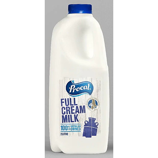 MILK FULL CREAM FRESH (6 X 2LT) PROCAL (6 X 2LT) PROCAL - Superior Foods