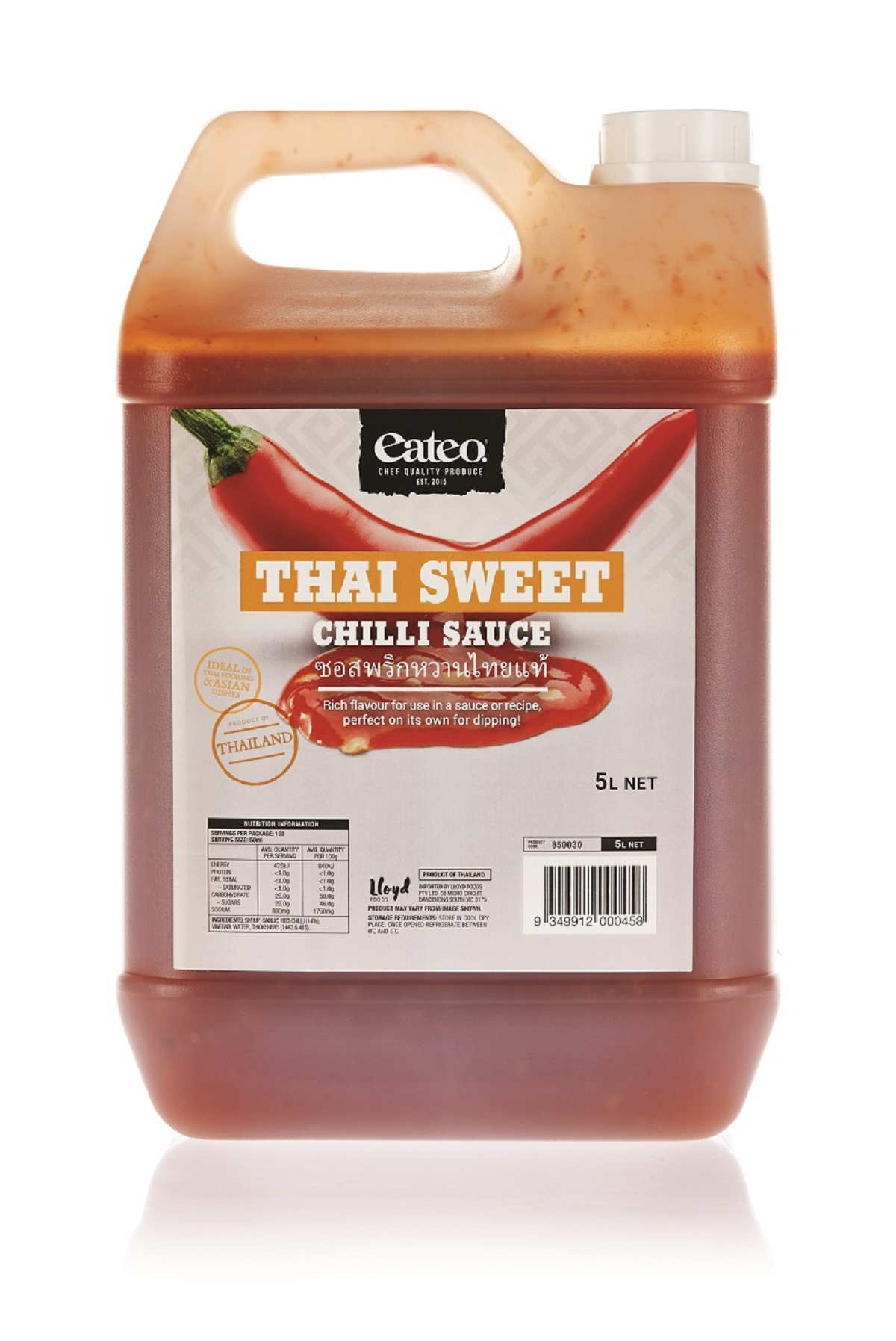 SAUCE SWEET THAI CHILLI 5LT # 850030 EATEO - Superior Foods - Superior ...
