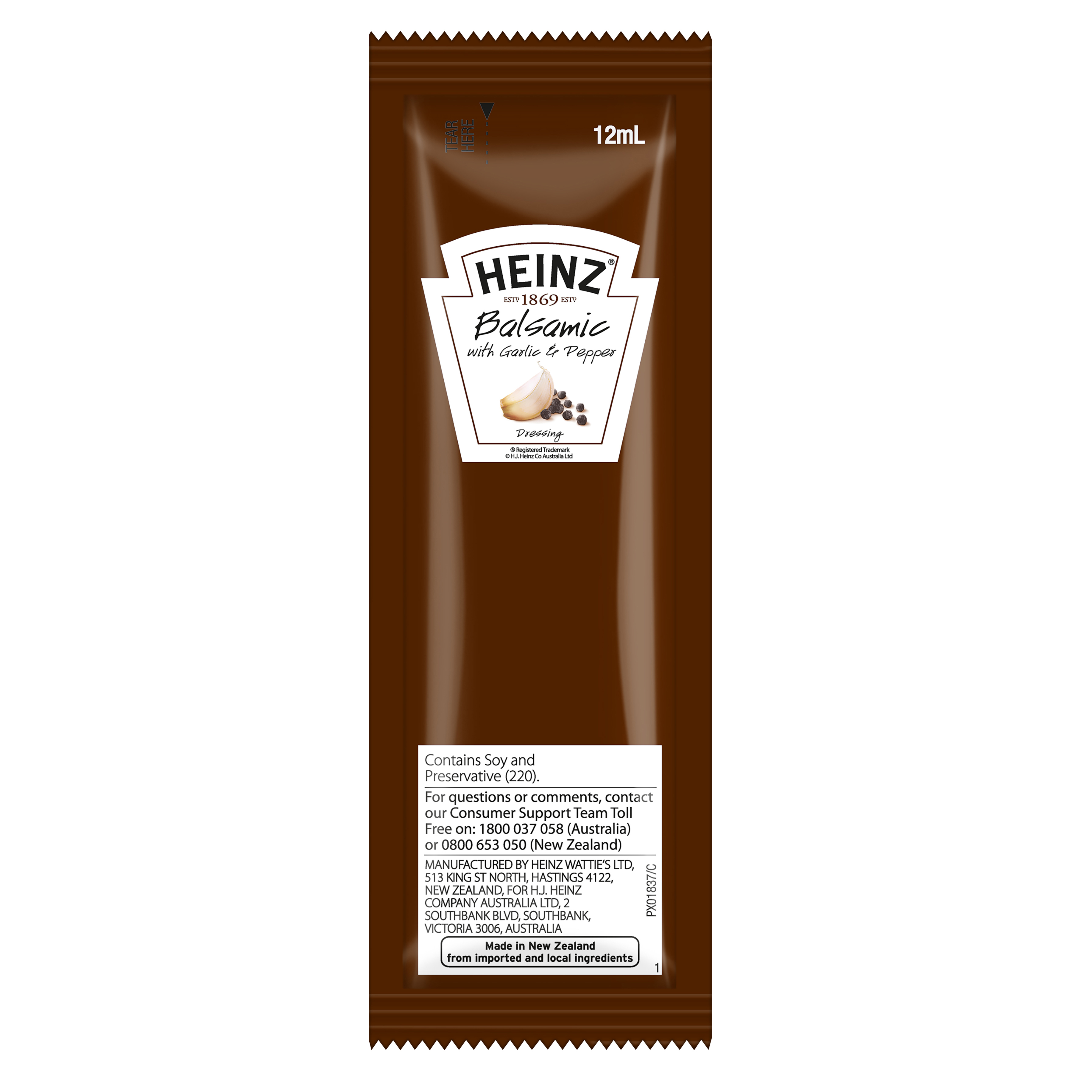 DRESSING PC BALSAMIC (200 X 12ML) #01837 HEINZ (200 X 12ML) #01837 ...