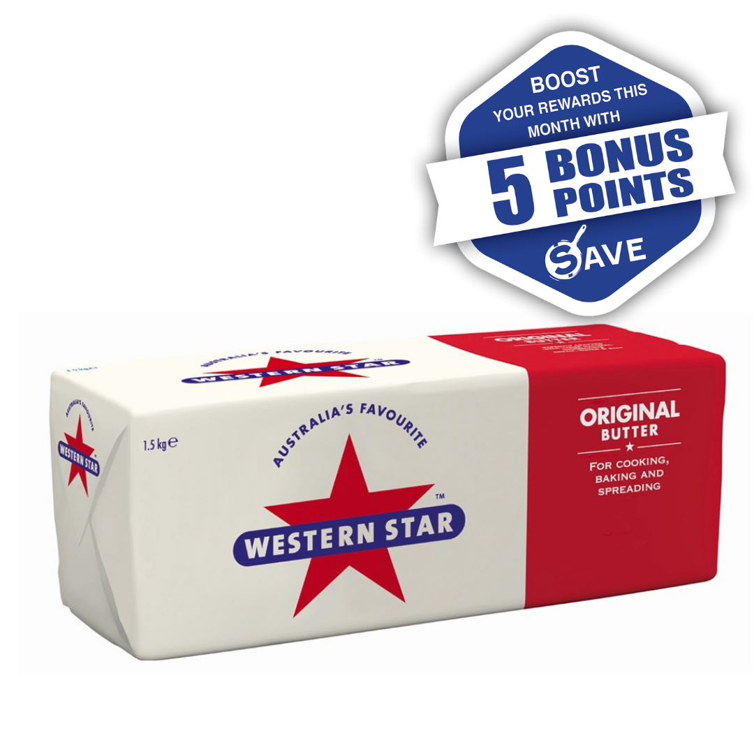 BUTTER SALTED HOTEL PACK 1.5KG(8) WESTERN STAR 1.5KG(8) WESTERN STAR ...