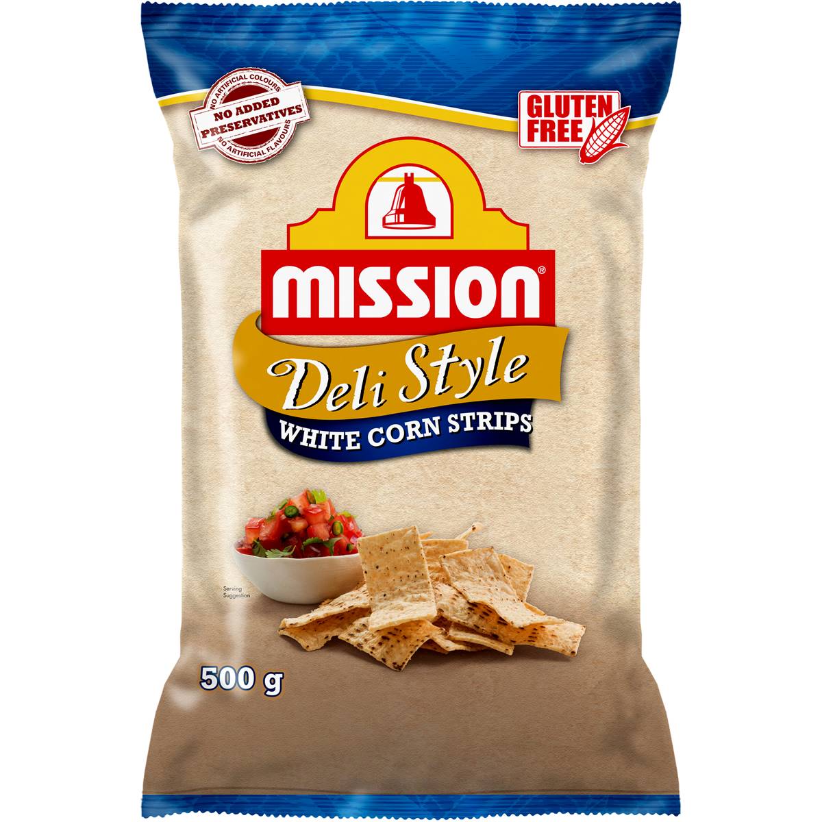 CORN CHIPS WHITE STRIP (6 X 500GM) #1508 MISSION - Superior Foods PROD ...