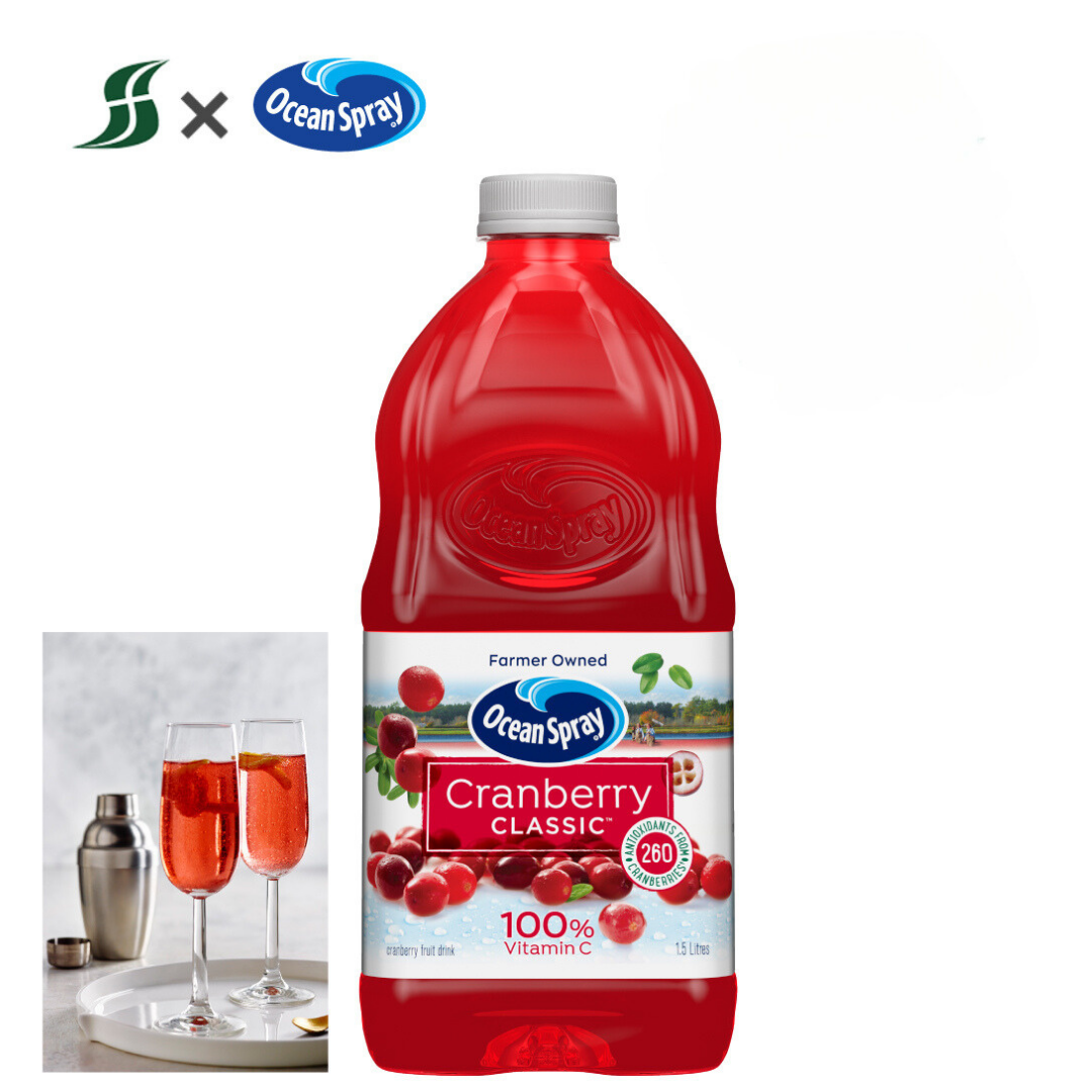 JUICE CRANBERRY (PLASTIC BOTTLES) 1.5LT (8) OCEAN SPRAY (PLASTIC ...