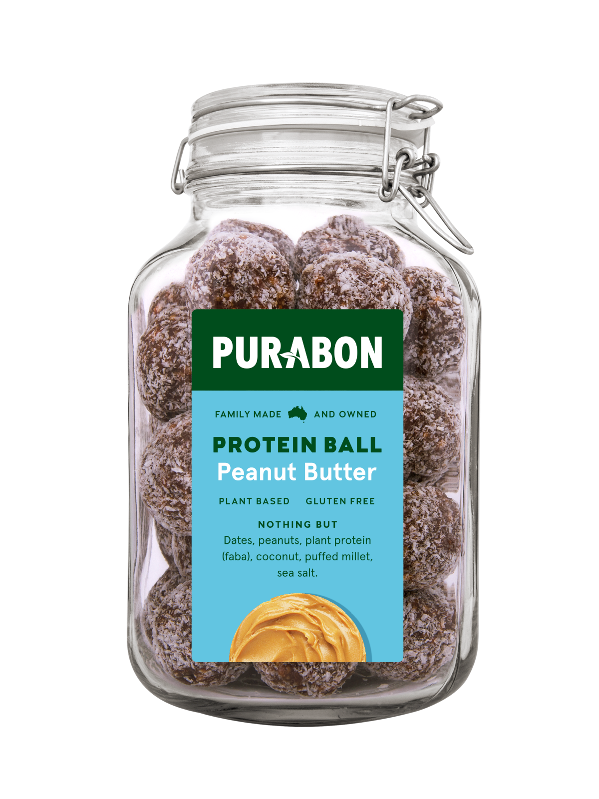 PROTEIN BALLS PEANUT BUTTER 40S #PEAN-40 PURABON - Superior Foods ...