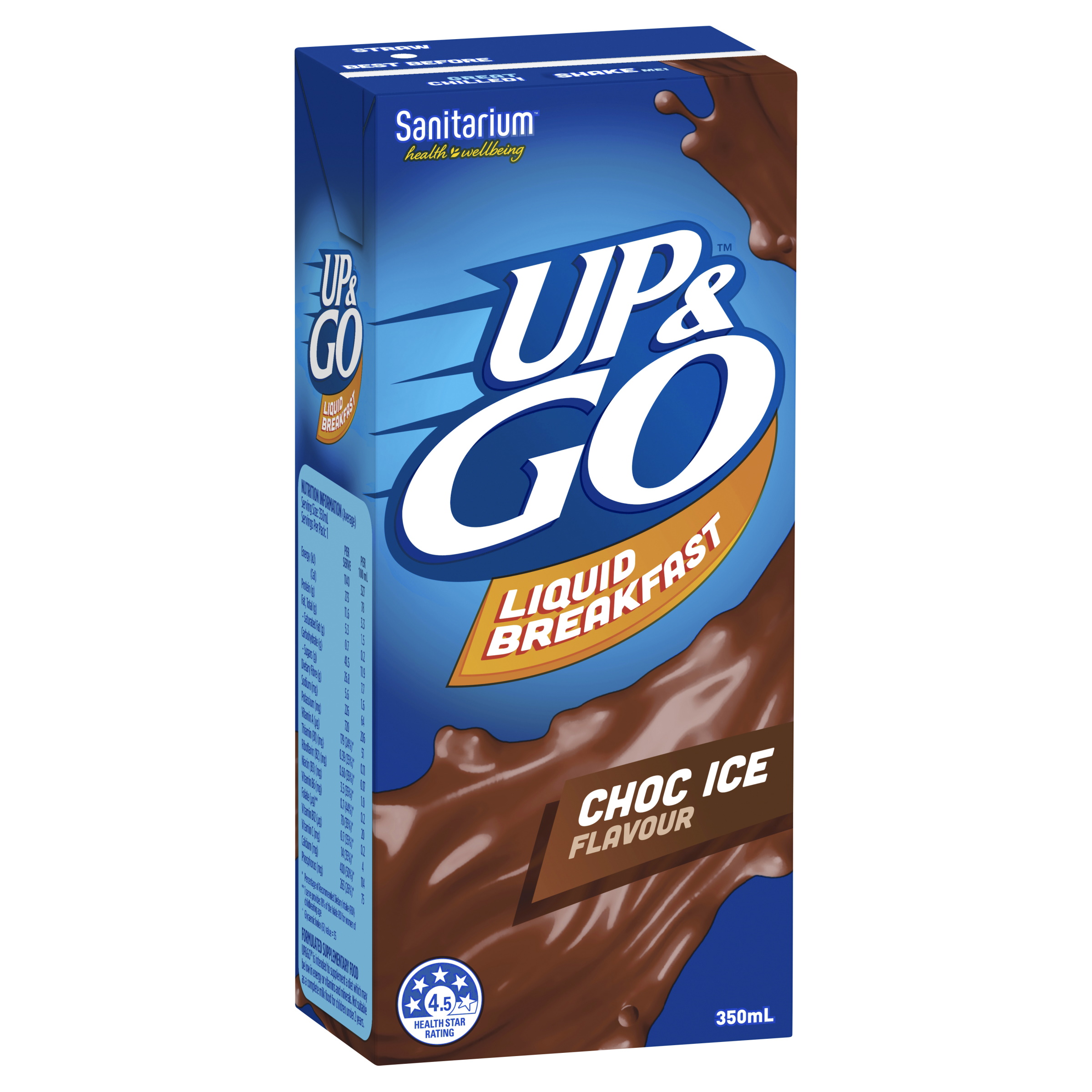 DRINK UP & GO CHOCOLATE ICE (12 X 350ML) SANITARIUM (12 X 350ML ...