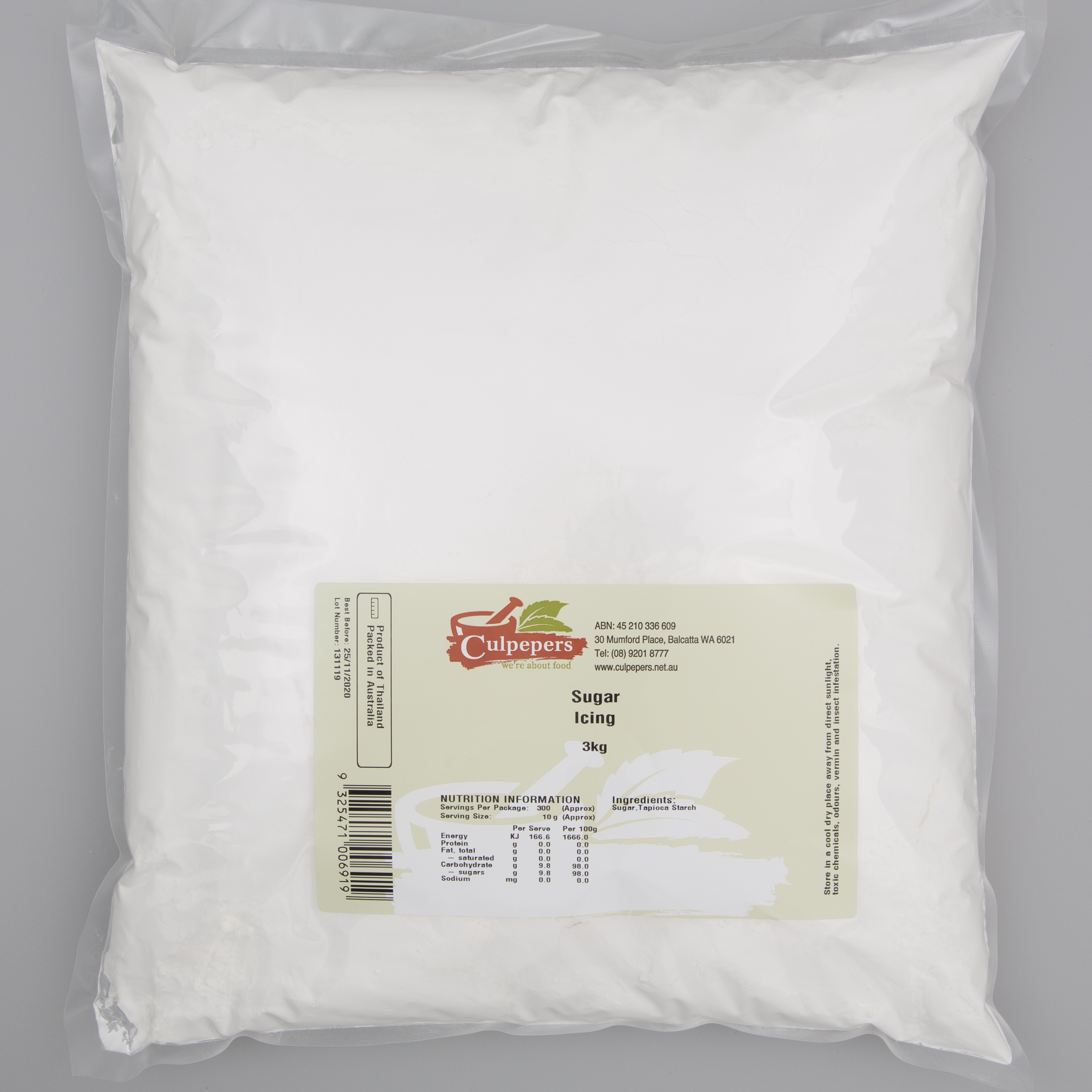 SUGAR ICING MIXTURE 3KG #SUGIC3 CULPEPERS - Superior Foods - Superior Foods