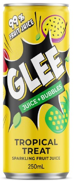 JUICE FRUIT CARBONATED TROPICAL TREAT (24 X 250ML) GLEE TRU BLU ...