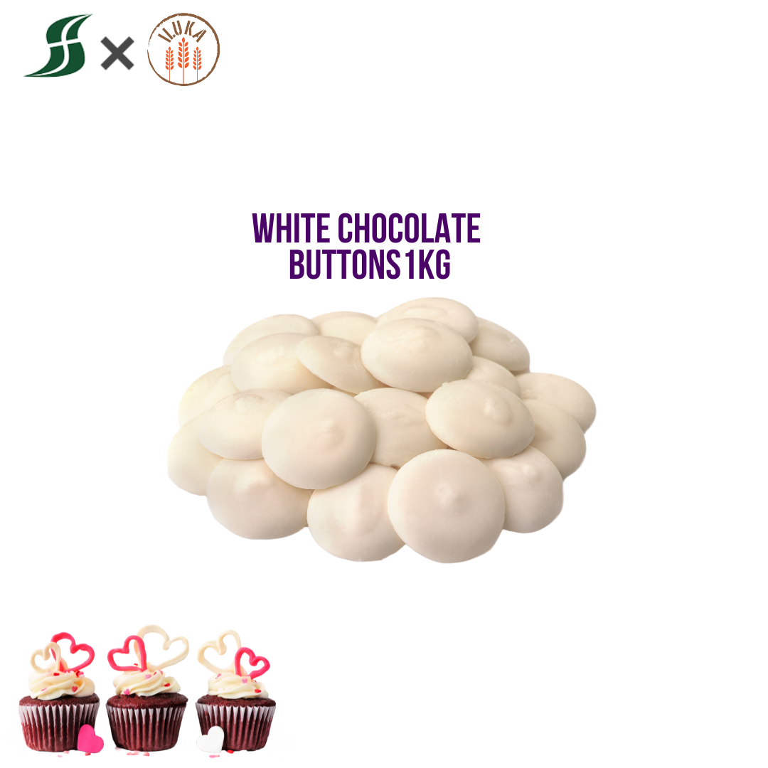 CHOCOLATE BUTTON WHITE 1KG ILUKA 1KG ILUKA - Superior Foods