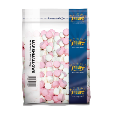 MARSHMALLOWS MINI PINK & WHITE (10 X 375GM) # VMARSMPW375 TRUMPS ...