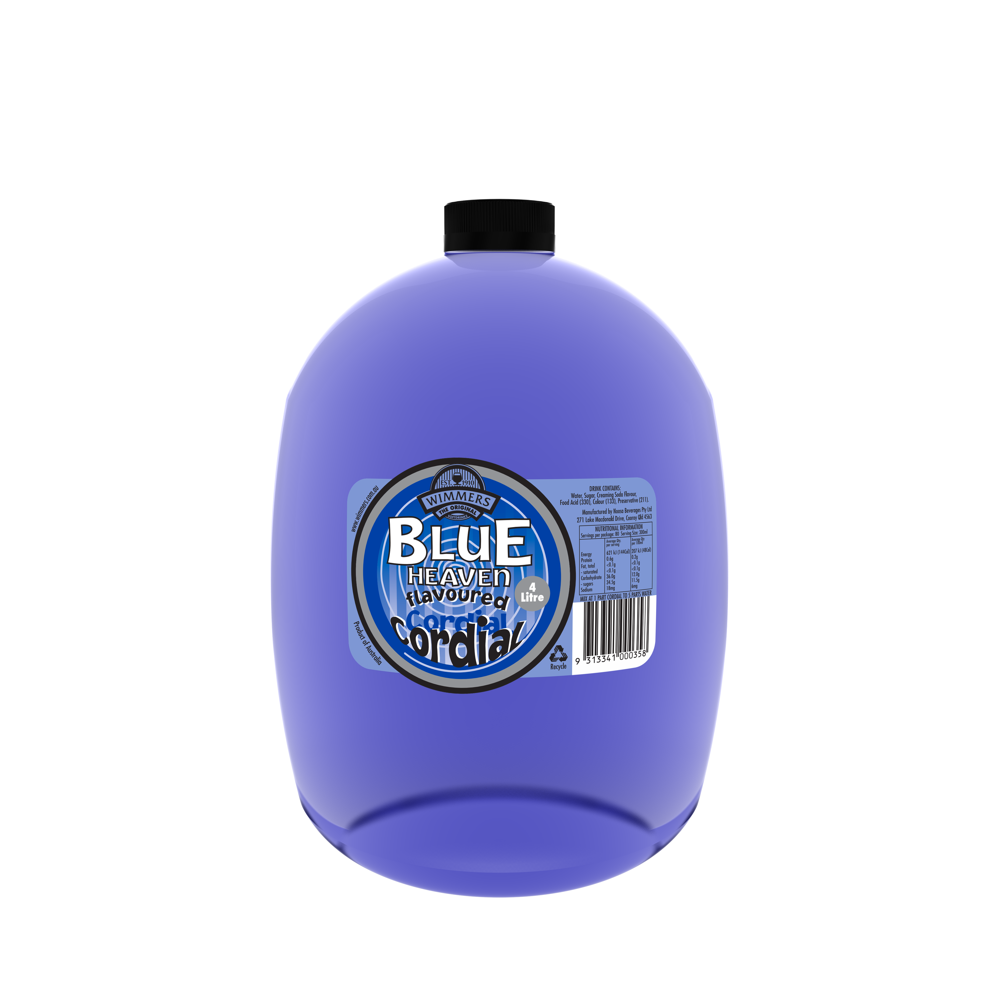 CORDIAL BLUE HEAVEN 4LT WIMMERS - Superior Foods - Superior Foods