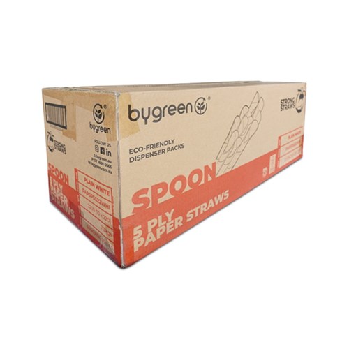 STRAWS STRONG SPOON STRAW WHITE (10 X 220S) 2200S # PAP5PSS22WH STRONG ...