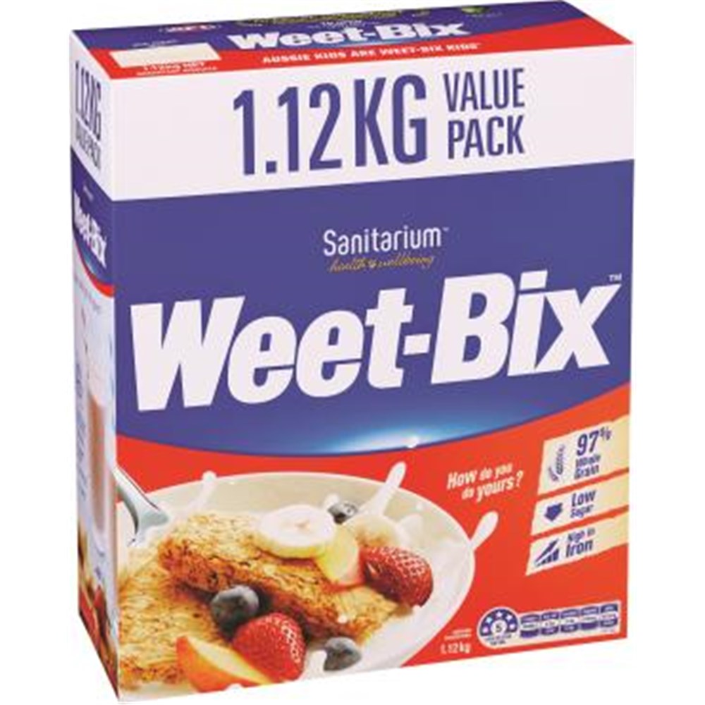 CEREAL WEETBIX 1.12KG(6) SANITARIUM 1.12KG(6) SANITARIUM - Superior Foods