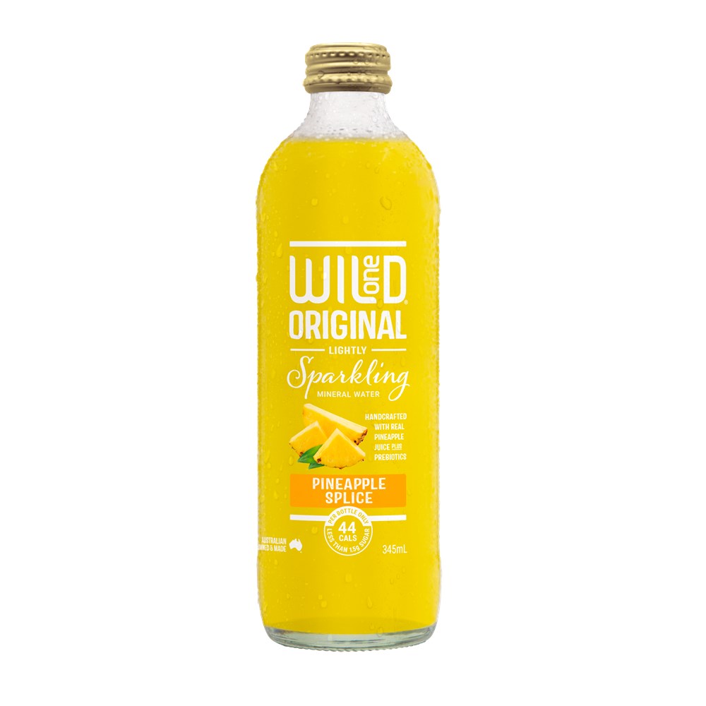 DRINK SPARKLING PINEAPPLE SPLICE (12 X 345ML) # W1PS345 WILD ONE ...